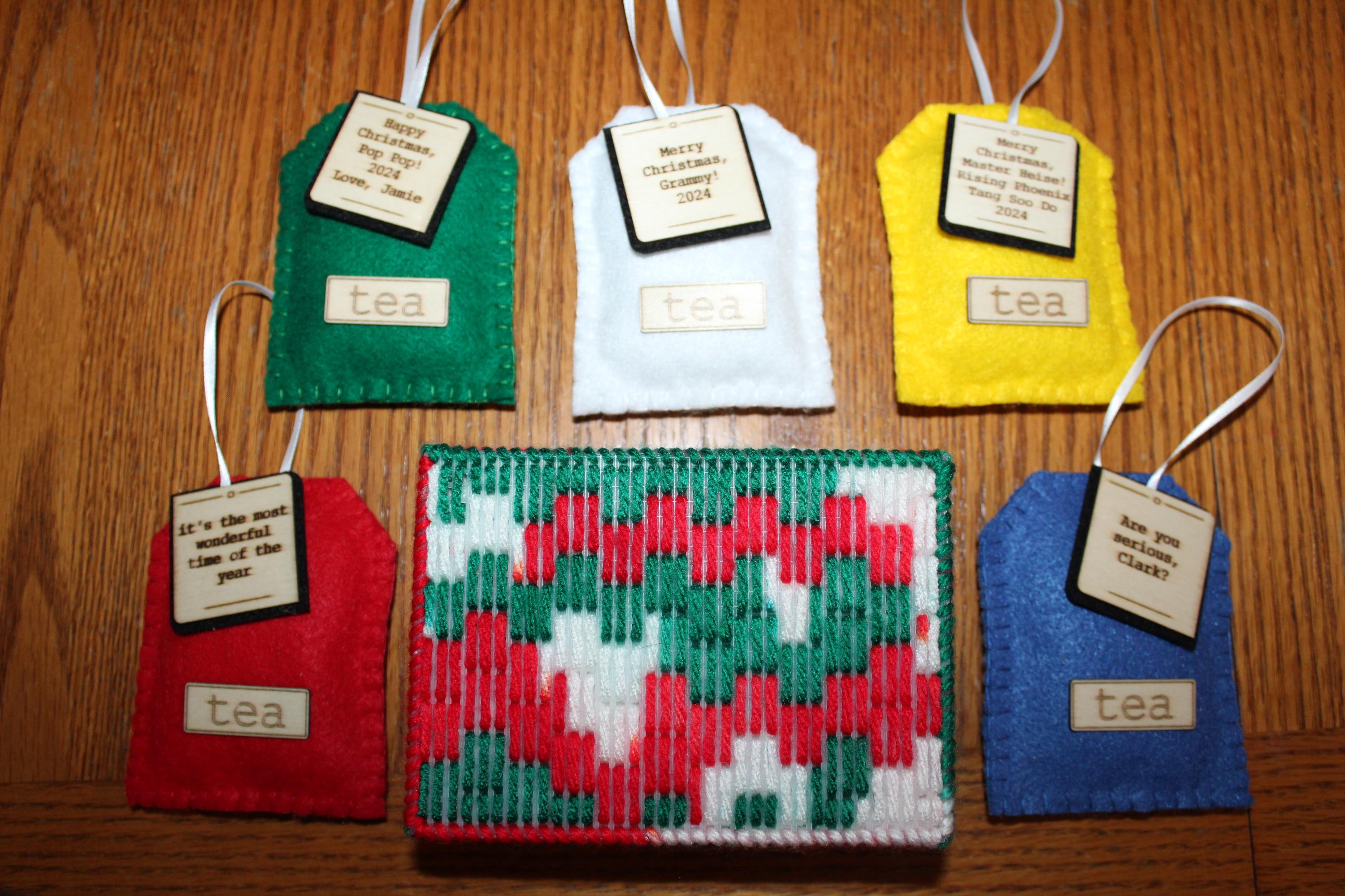 Customized Christmas Felt Tea Bag Set With Handsewn Box - Etsy