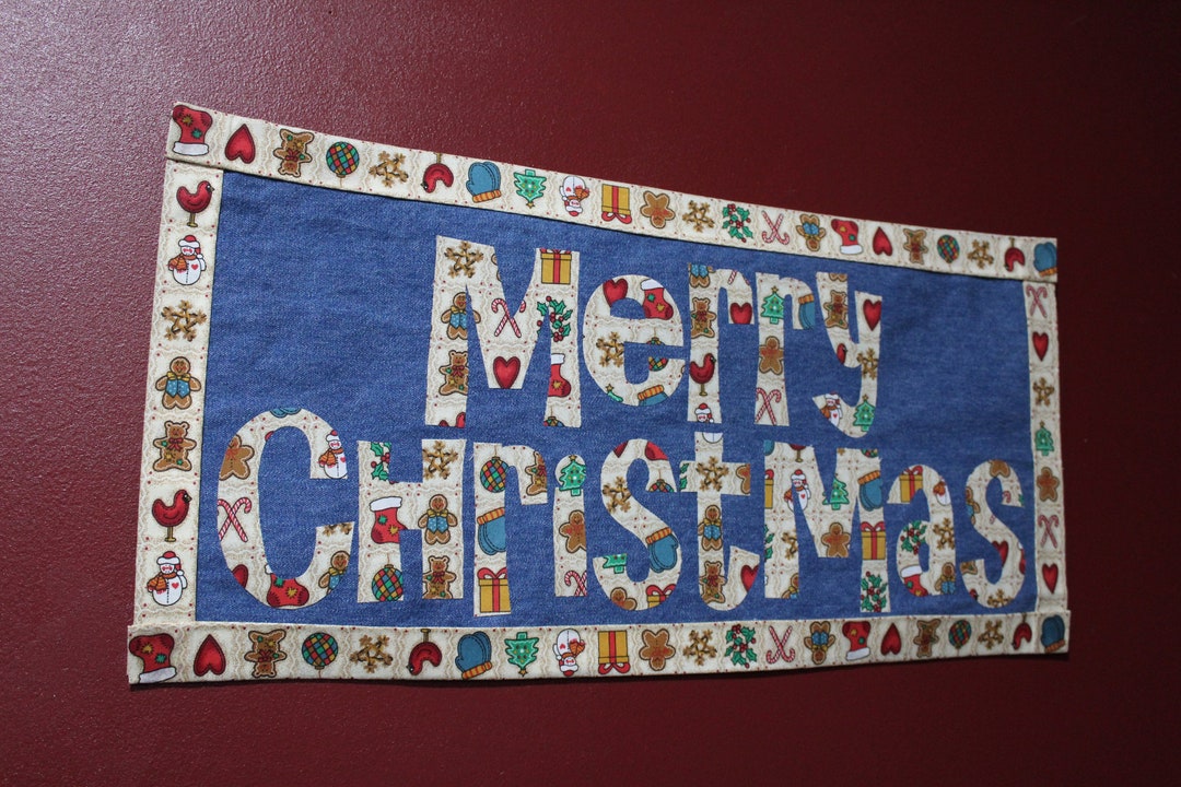 Merry Christmas Wall Hanging - Etsy