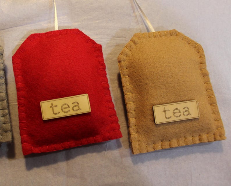 Customized Felt Tea Bag Ornaments - Etsy