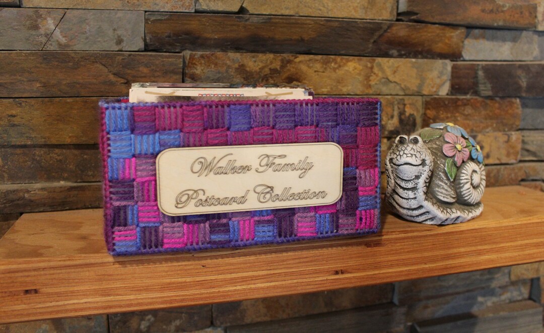 Personalized Postcard Storage Box - Etsy