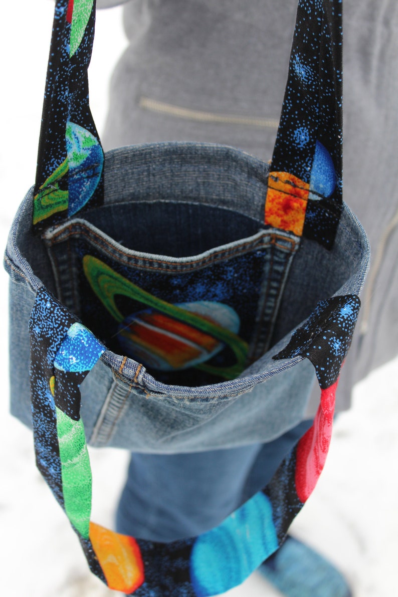 Jean Bag With Solar System Handles - Etsy