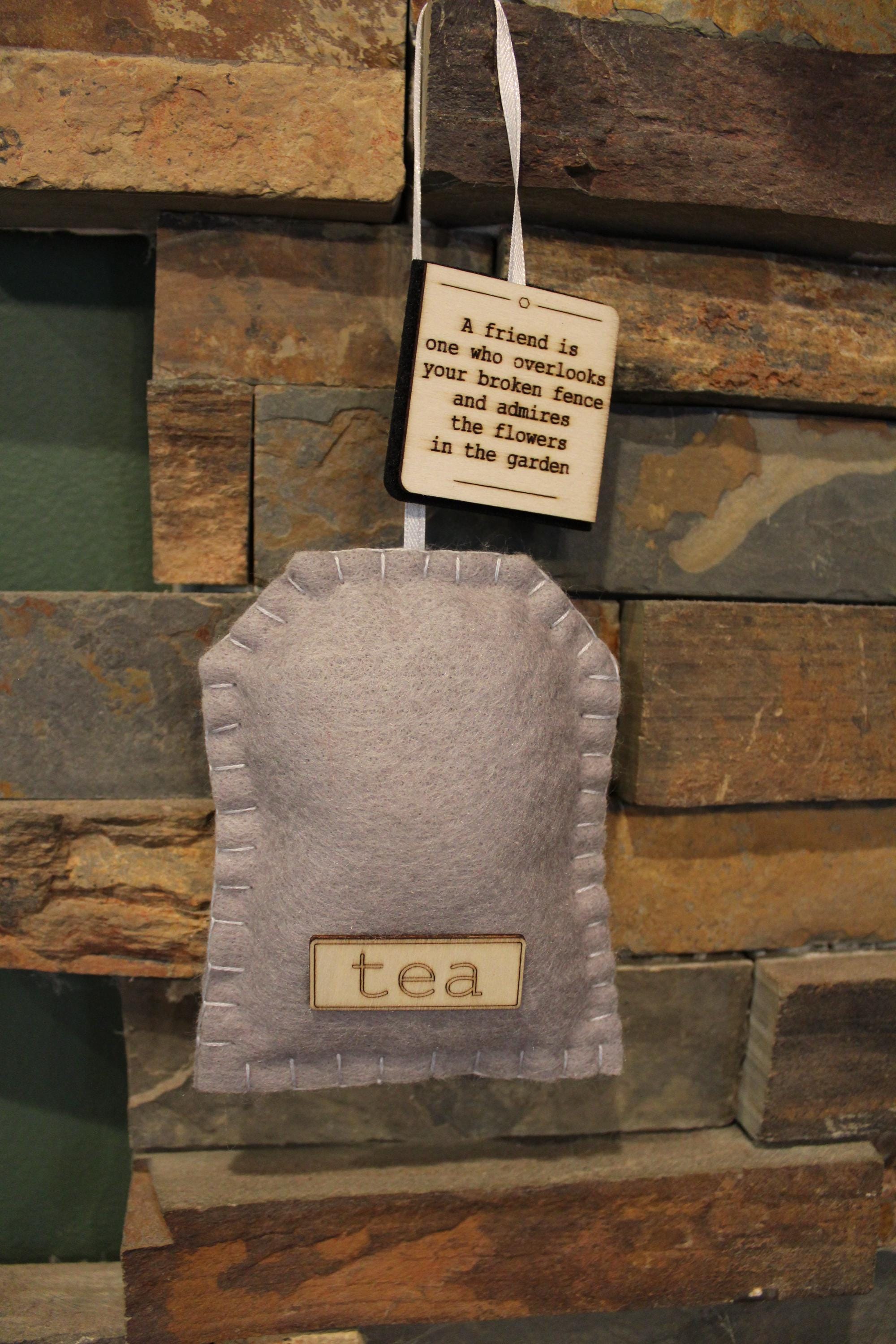 Customized Felt Tea Bag Ornaments - Etsy