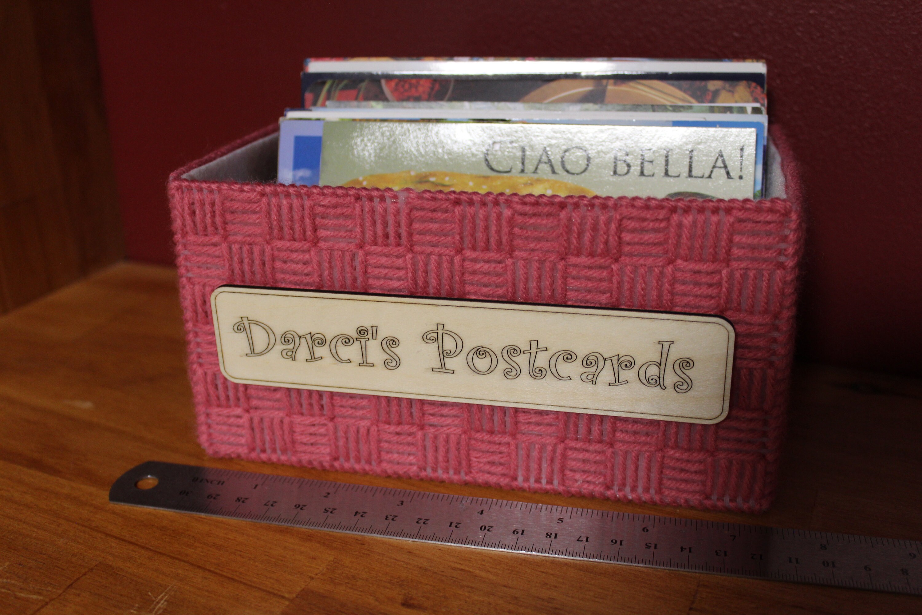 Personalized Postcard Storage Box - Etsy