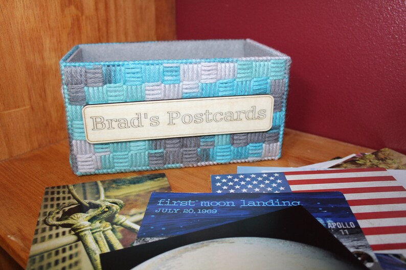 Personalized Postcard Storage Box - Etsy