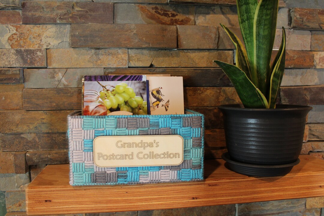 Personalized Postcard Storage Box - Etsy