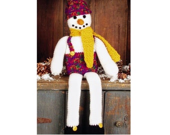Vintage Sewing Pattern Plush 19 Frosty Snowman Soft Fleece Fabric Toy ...