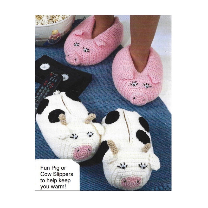 Animal Slippers - Etsy