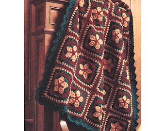 Vintage Crochet Pattern Christmas Tree Motif Afghan PDF Instant Digital ...