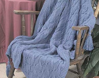 Fisherman Knit Afghan Pattern, Limerick Digital PDF Instant Download - Etsy