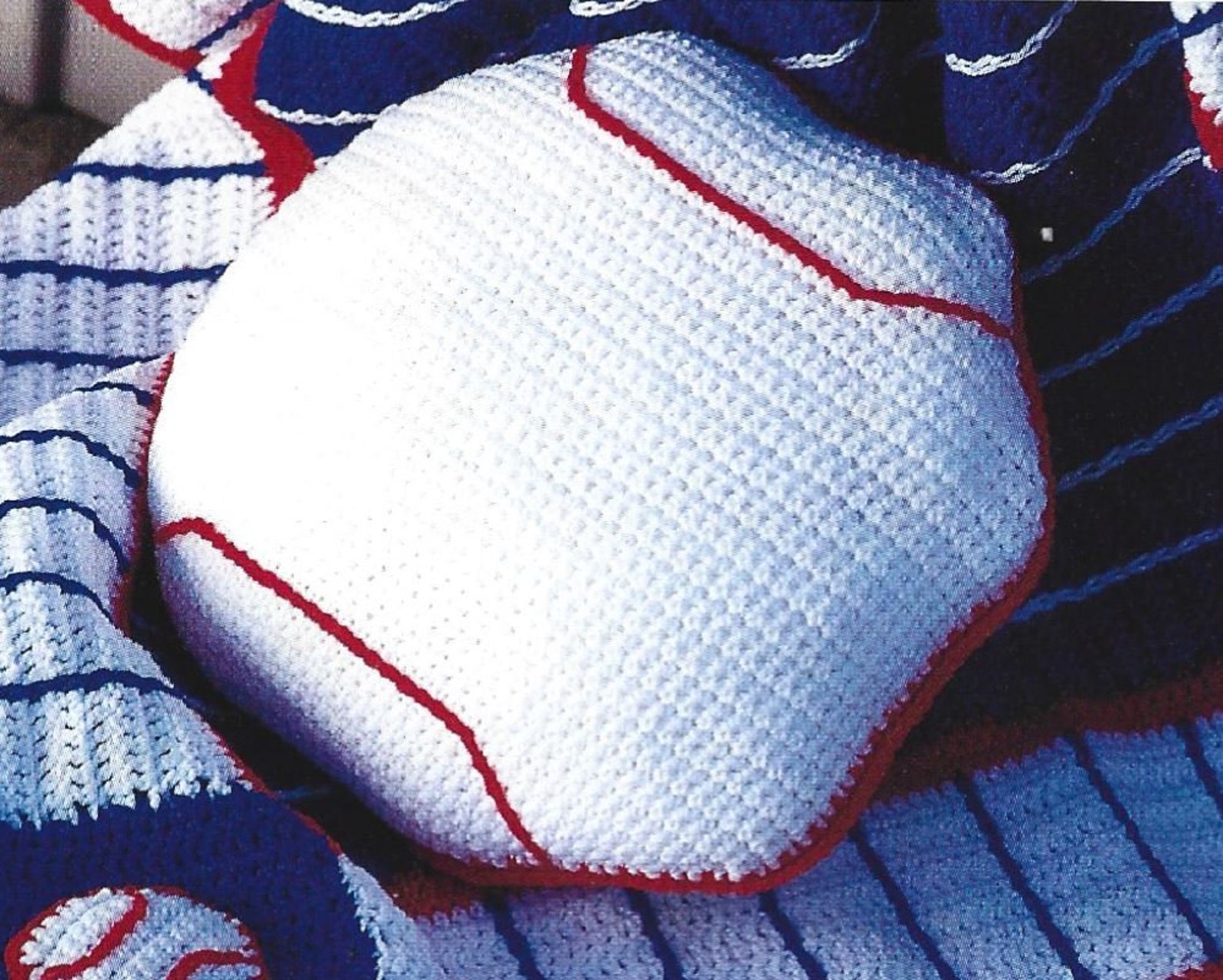 Crochet Kids Blanket Pattern Baseball Afghan and Matching - Etsy