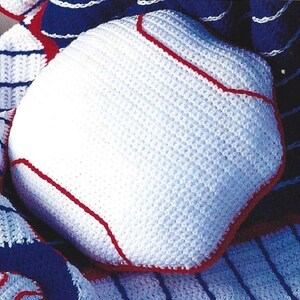 Crochet Kids Blanket Pattern Baseball Afghan and Matching Pillow PDF ...