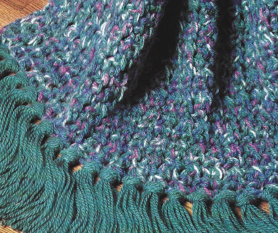 Vintage Crochet Pattern Heather Blue Afghan PDF Instant Digital ...