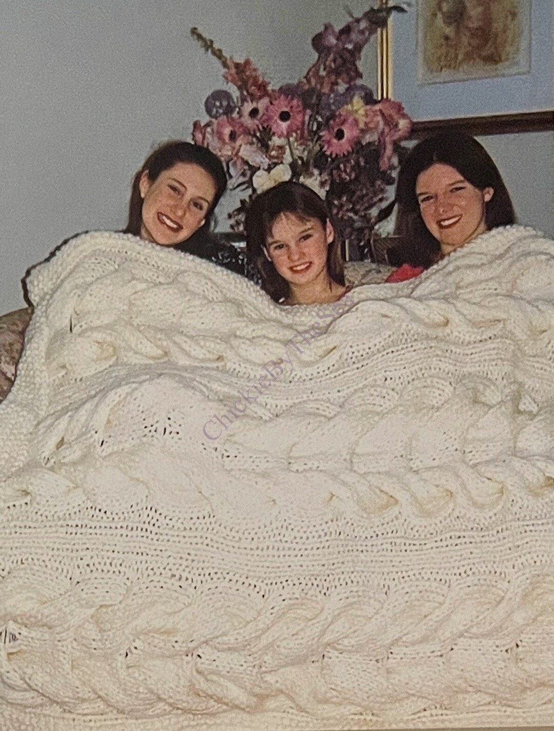 Vintage Afghan Knitting Pattern Chunky Cable Knit Afghan PDF Instant ...