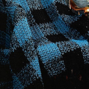 Vintage Crochet Pattern Large Buffalo Plaid Afghan PDF Instant Digital ...
