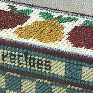 Plastic Canvas Recipe Box Pattern: Apple, Pear Folk Art (PDF Download ...