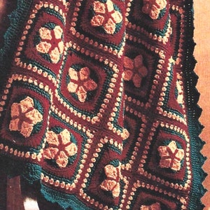 Vintage Crochet Pattern Granny Square Christmas Star Afghan PDF Instant ...