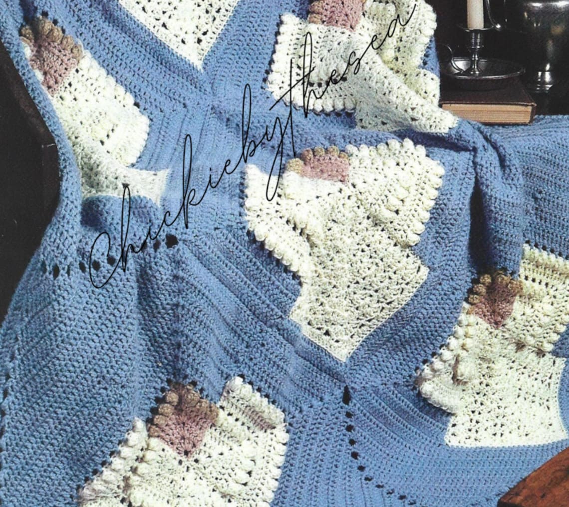 Vintage Christmas Crochet Pattern Choir of Angels Afghan PDF Instant ...