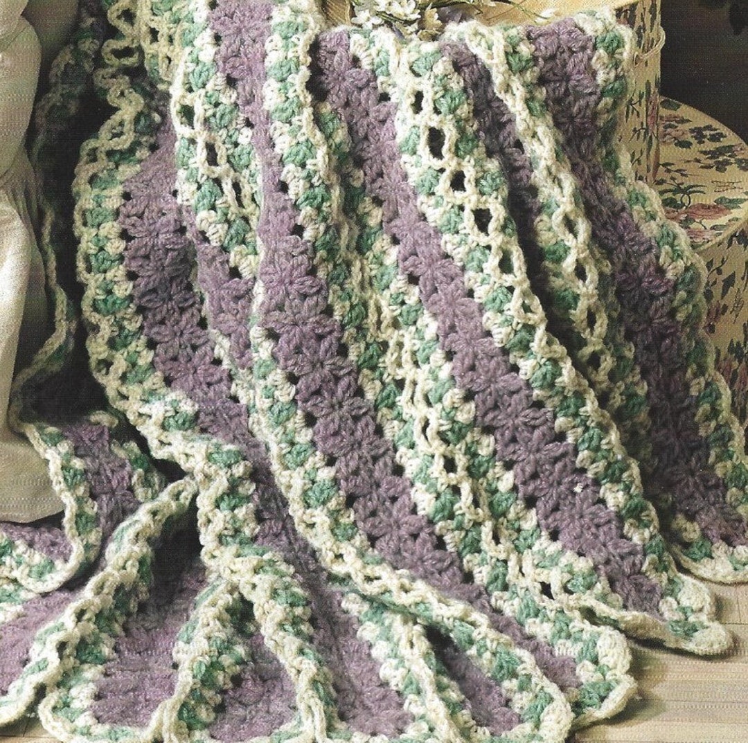 Mile a Minute Crochet Afghan Pattern PDF Instant Digital Download ...