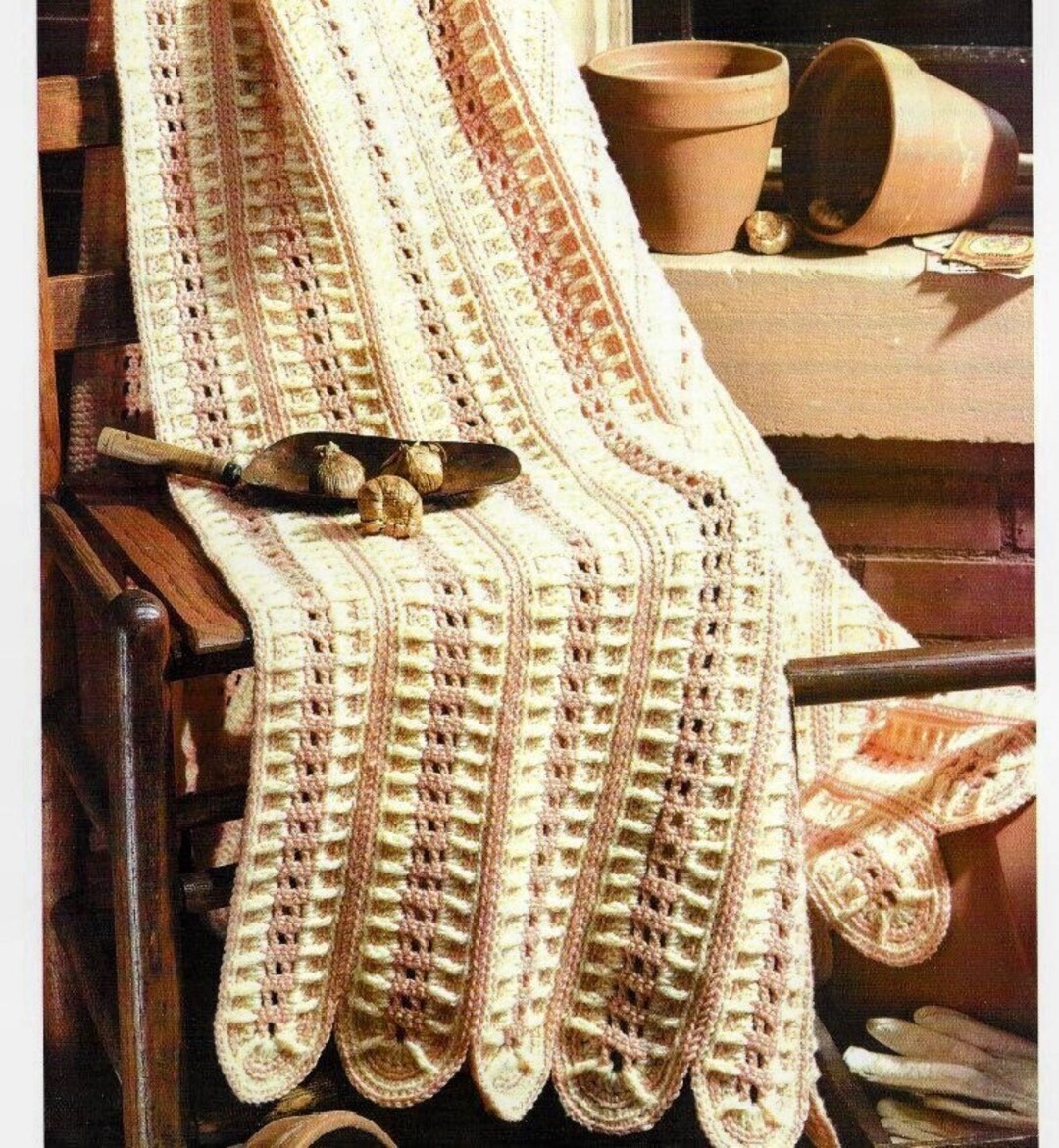 Mile a Minute Crochet Pattern Georgia Peach Afghan PDF Instant Digital ...