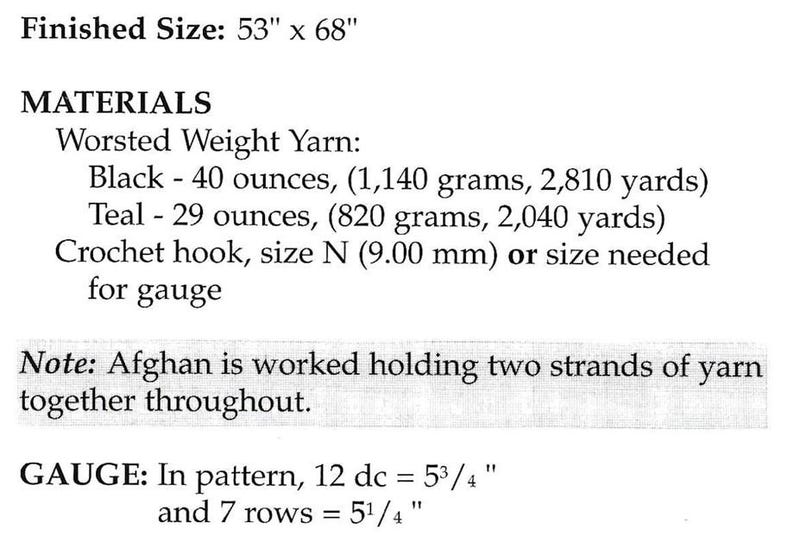 Vintage Crochet Pattern Large Buffalo Plaid Afghan PDF Instant Digital ...