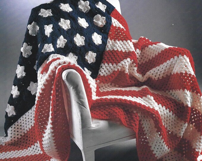 American Flag Afghan Crochet Pattern - Etsy Canada