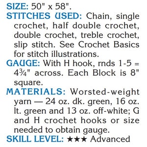 Vintage Crochet Pattern Granny Square Lacy Star Afghan PDF Instant ...