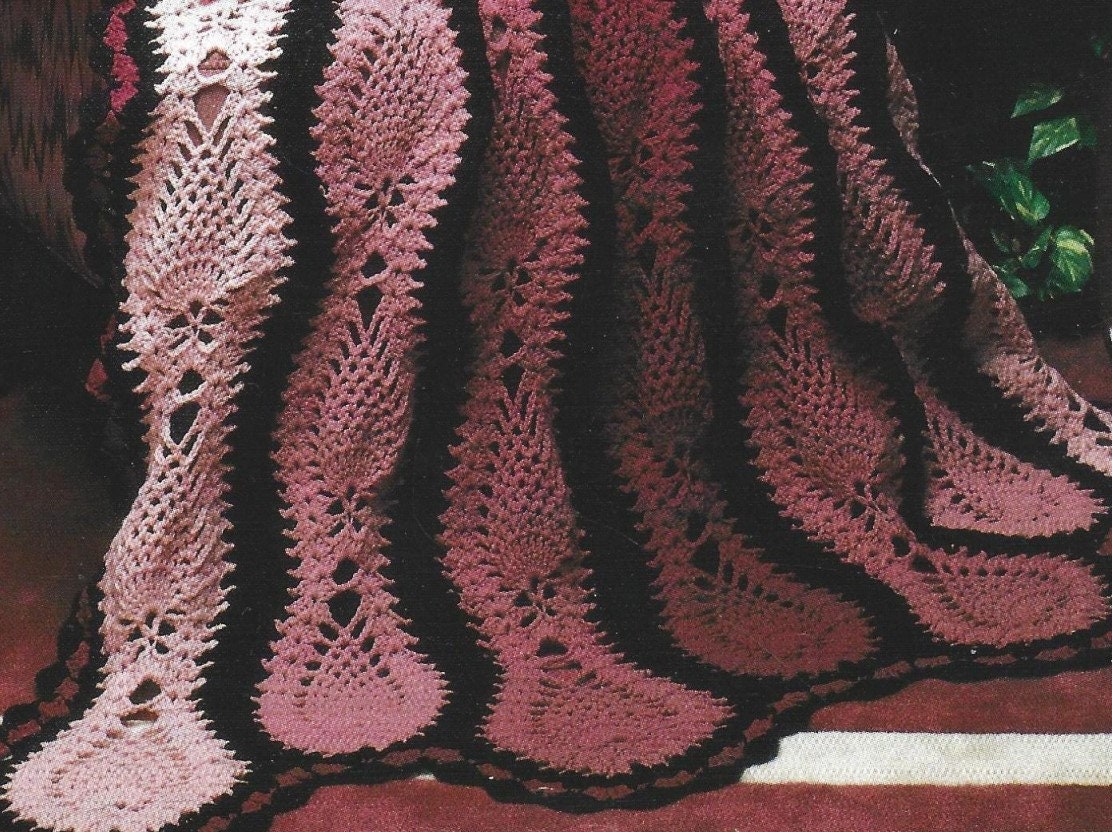 Victorian Crochet Pineapple Afghan Pattern PDF Instant Digital - Etsy
