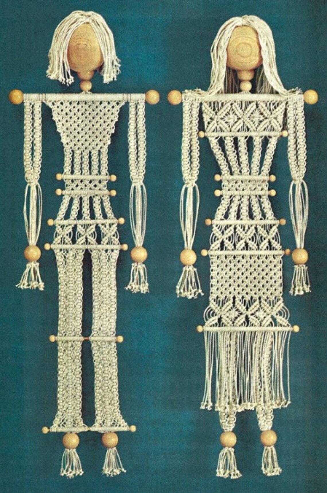 Vintage Macrame Doll Pattern: 70's Boho Decor (PDF Digital Download) - Etsy