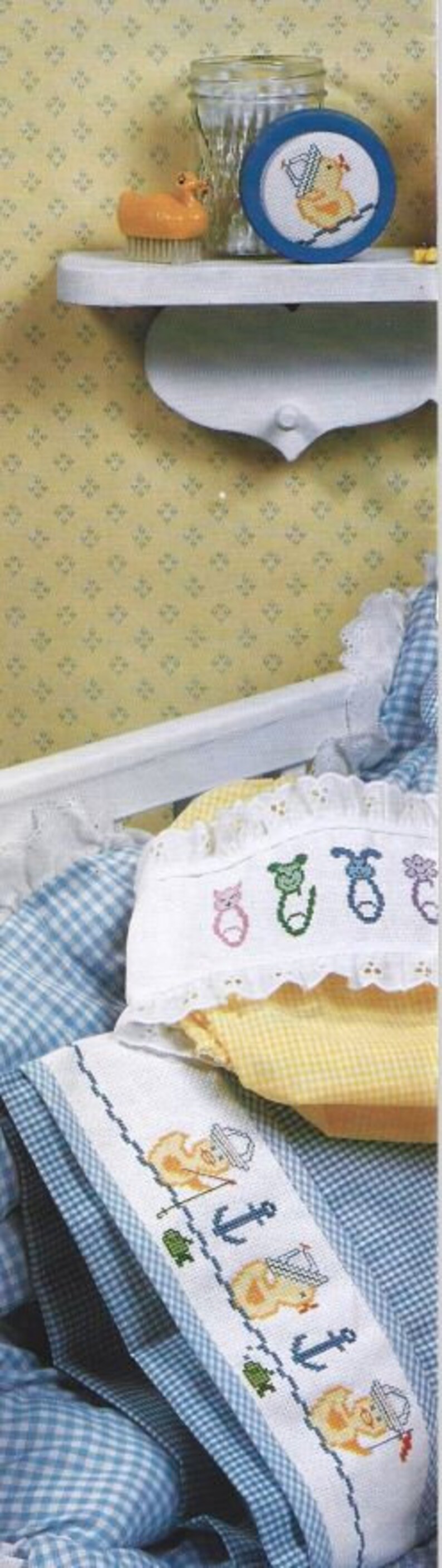 Vintage Cross Stitch Pattern Baby Border Designs Leaflet PDF - Etsy