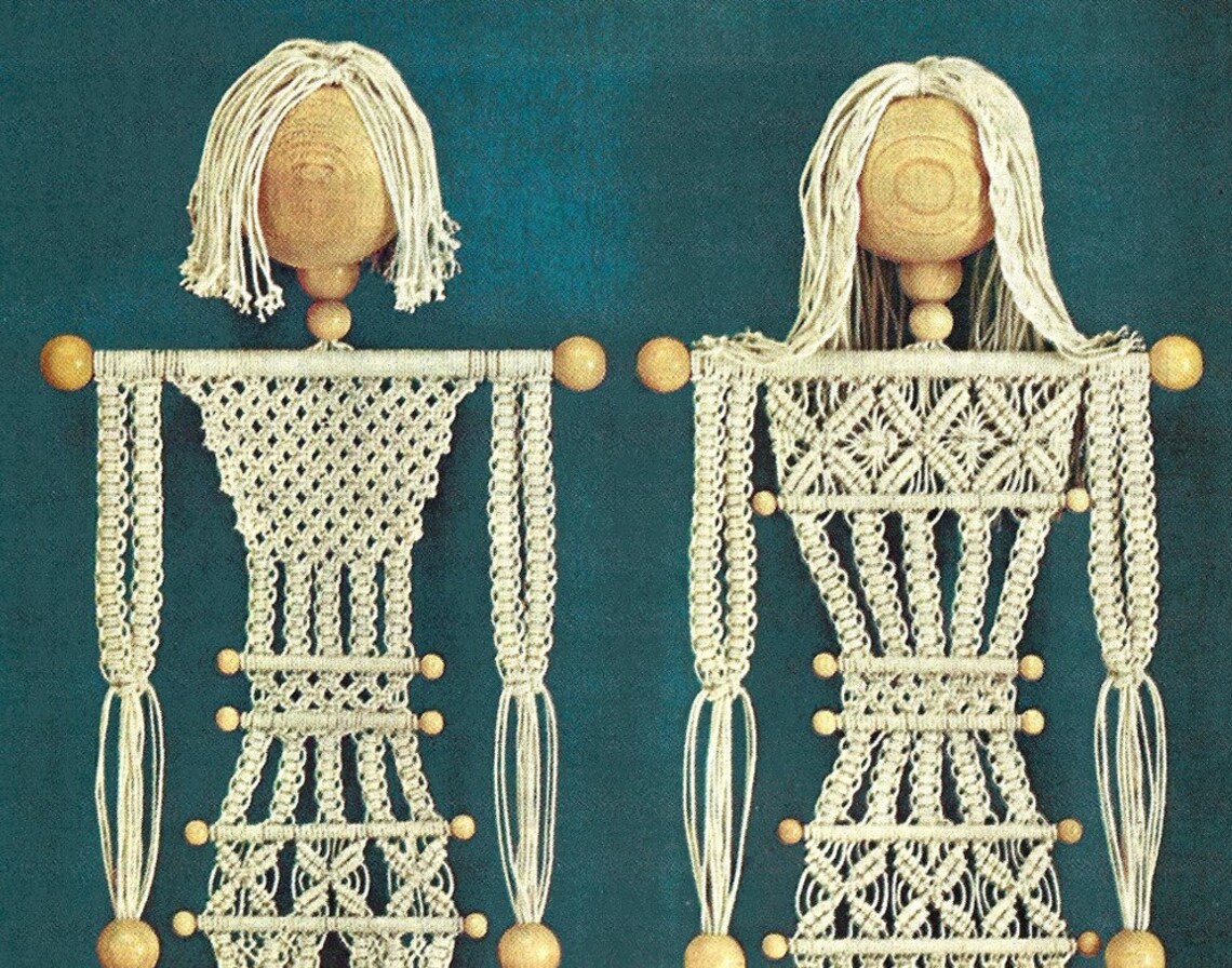 Vintage Macrame Doll Pattern: 70's Boho Decor (PDF Digital Download) - Etsy