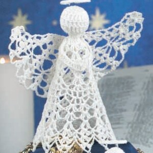 Vintage Crochet Pineapple Angel Pattern Lacy Victorian Angels Christmas ...