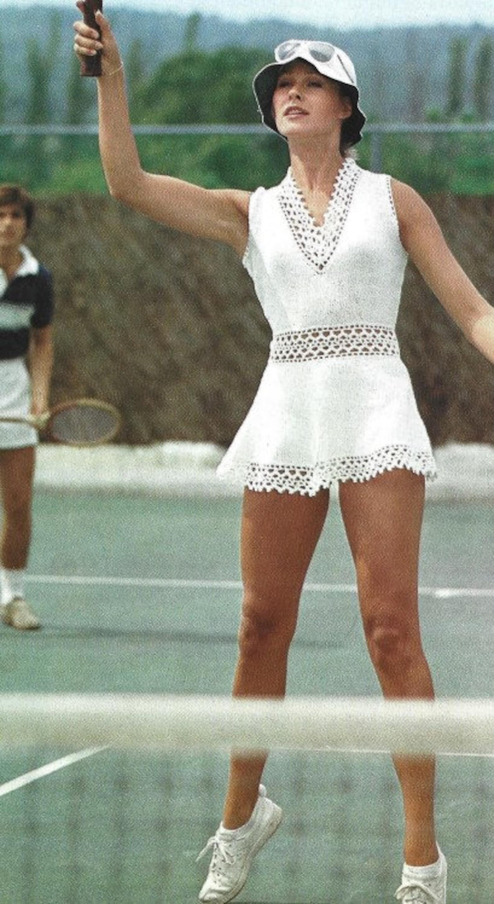 Vintage Knitting Pattern Lacy Tennis Skirt Mini Dress PDF Instant ...