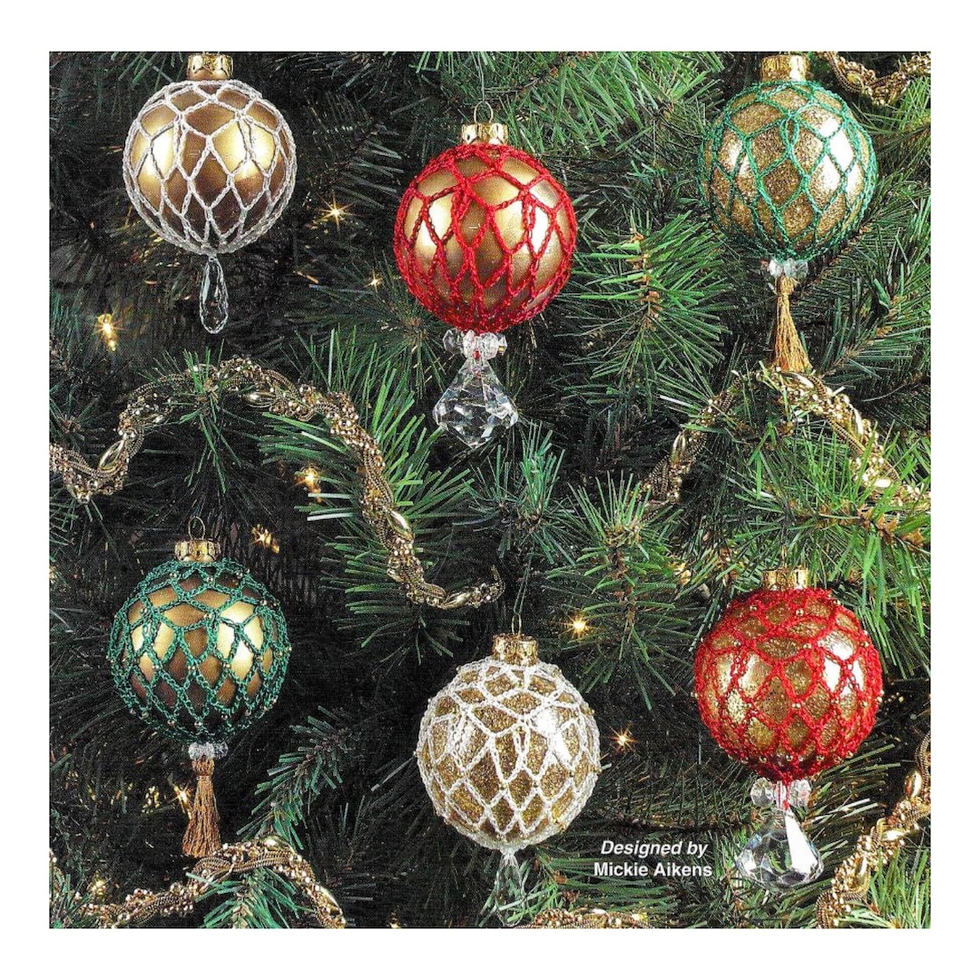 Vintage Crochet Pattern Christmas Ball Covers PDF Instant Digital ...
