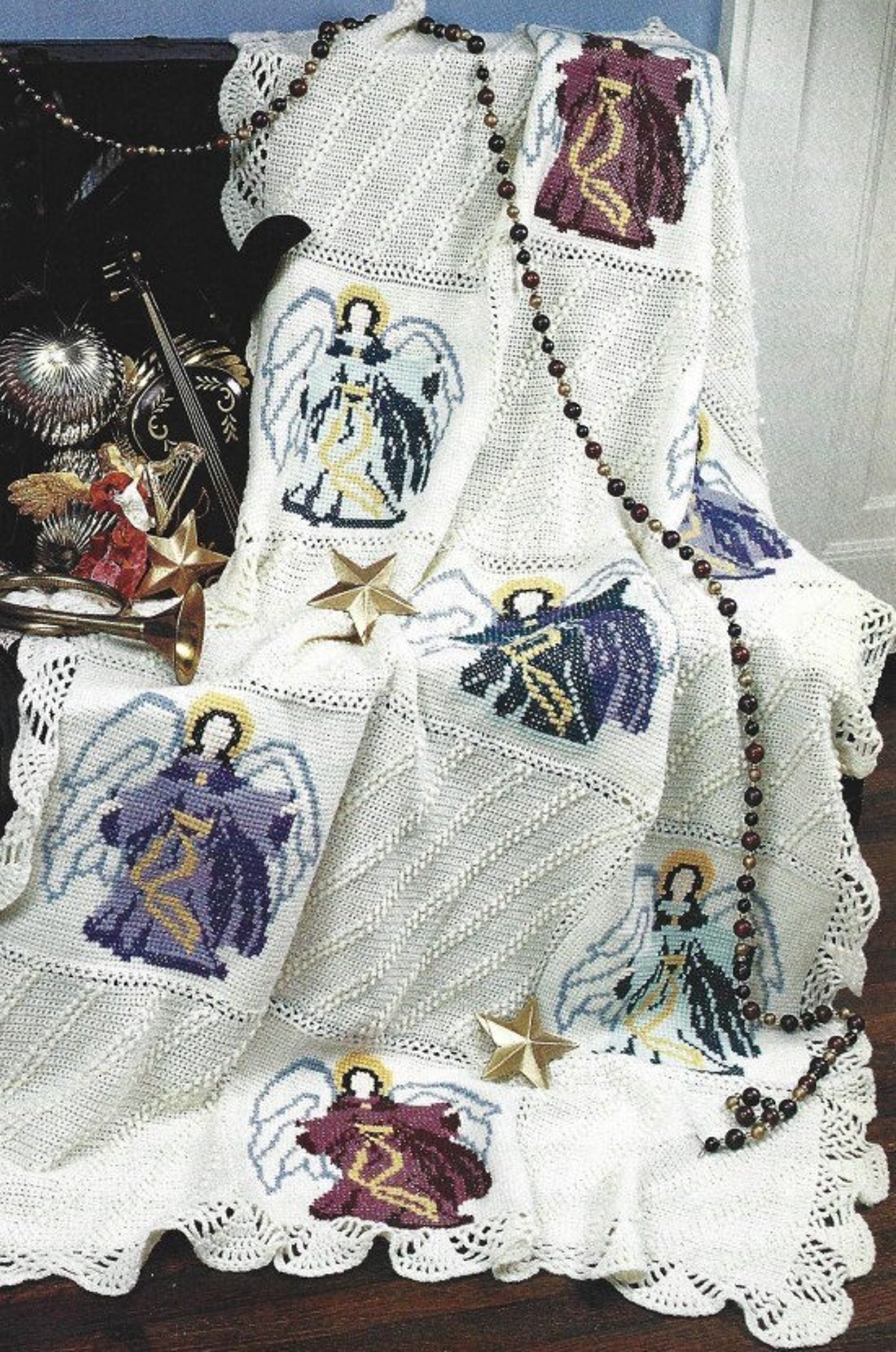 Crochet Christmas Angel Afghan Pattern PDF Instant Digital Download ...