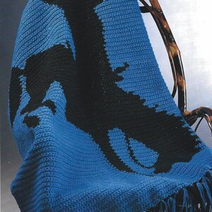 Vintage Crochet Pattern Rodeo Cowboy Afghan PDF Instant Digital ...