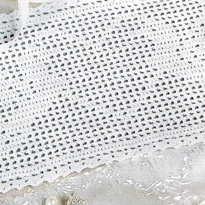 Vintage Filet Crochet Pattern Lacy Wedding Love Doves Doily Runner and ...