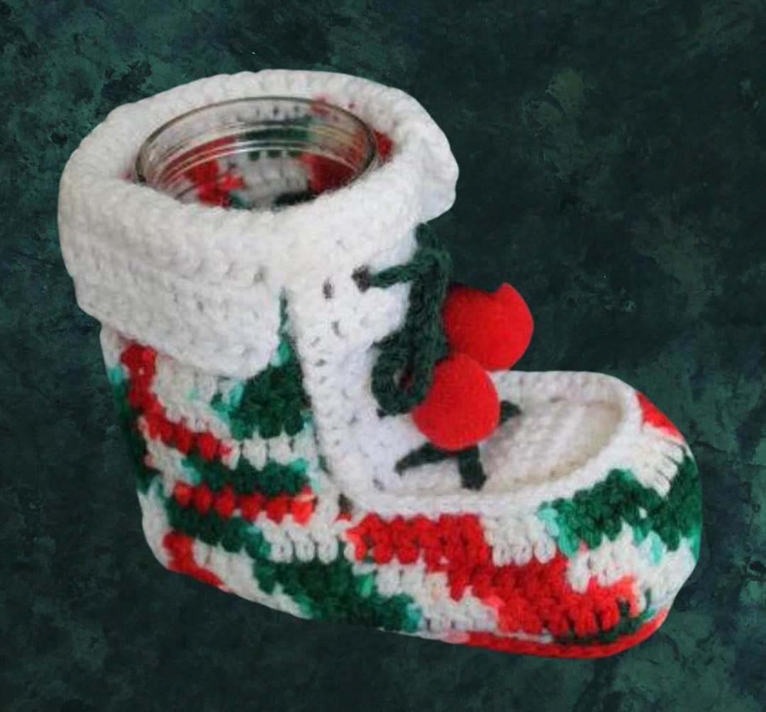Vintage Crochet Pattern Christmas Boot PDF Instant Digital Download ...