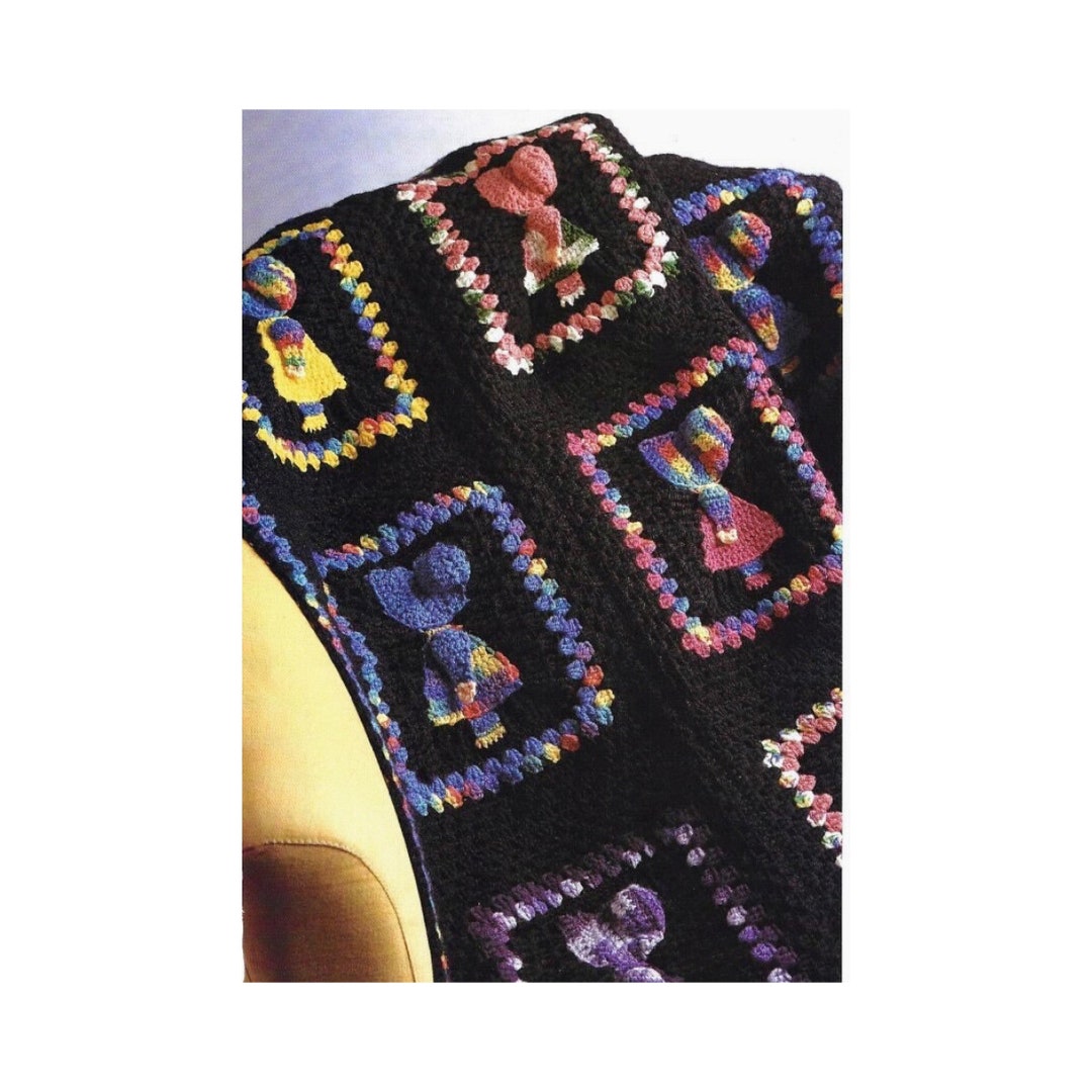 Vintage Crochet Pattern Sun Bonnet Sue Afghan PDF Instant Digital ...