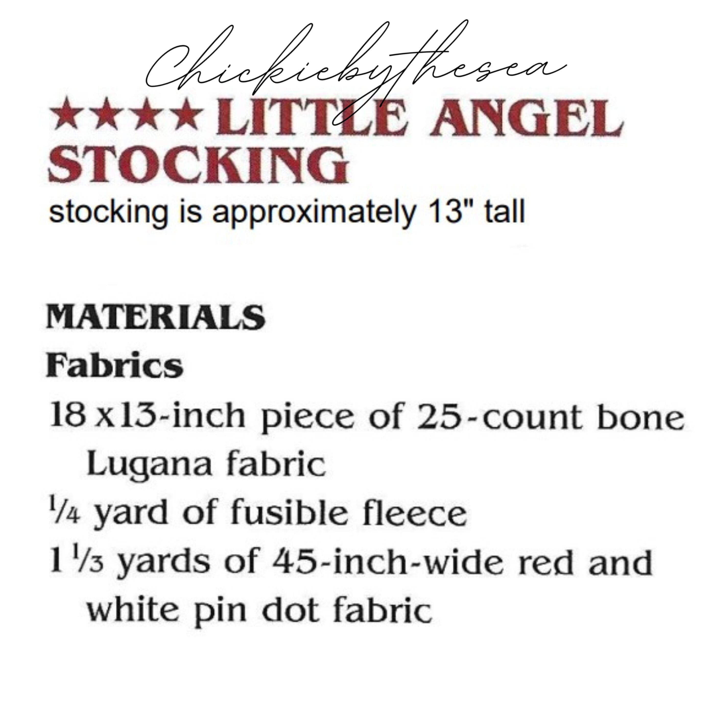 Vintage Cross Stitch Angel Doll Stocking Pattern PDF Instant - Etsy