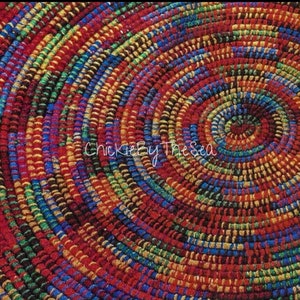 Vintage Coiled Rug Pattern No Sew Meditation Mat PDF Instant Digital ...