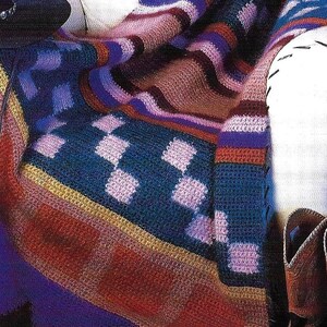 Vintage Crochet Pattern Painted Desert Southwestern Afghan PDF Instant ...