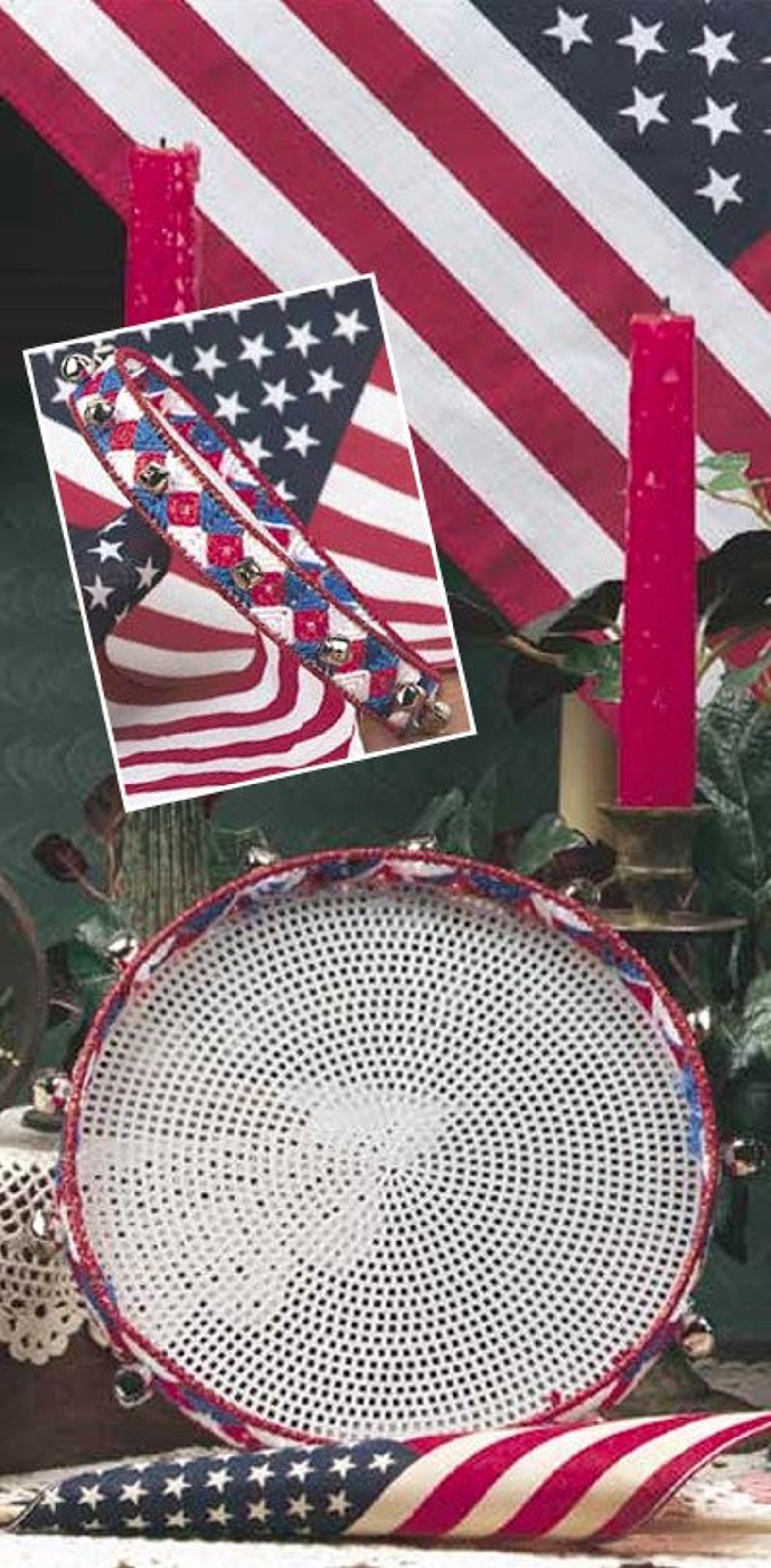 Plastic Canvas Pattern 4th of July Tambourine PDF Instant Digital ...