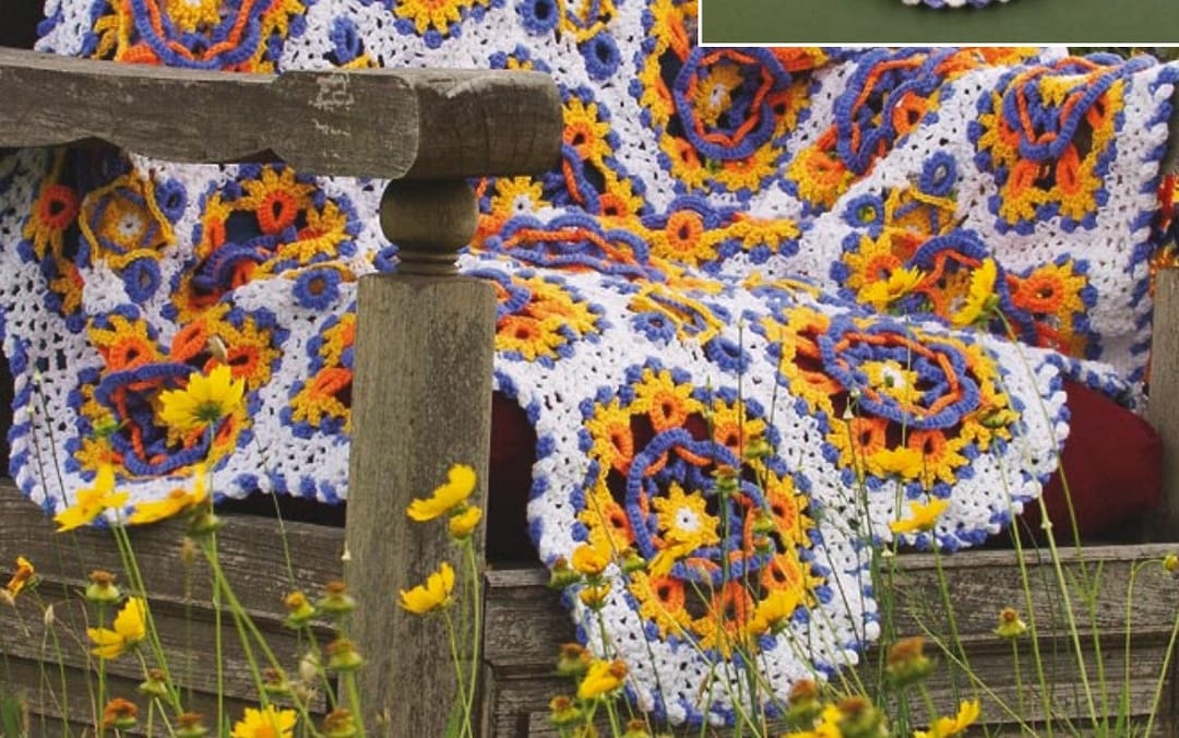 Vintage Crochet Pattern Reversible Irish Garden Afghan PDF Instant ...
