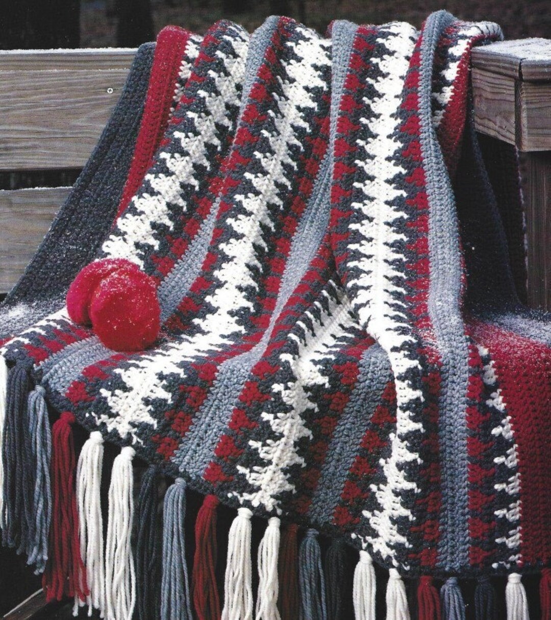 Vintage Crochet Pattern Southwestern Christmas Afghan PDF Instant ...