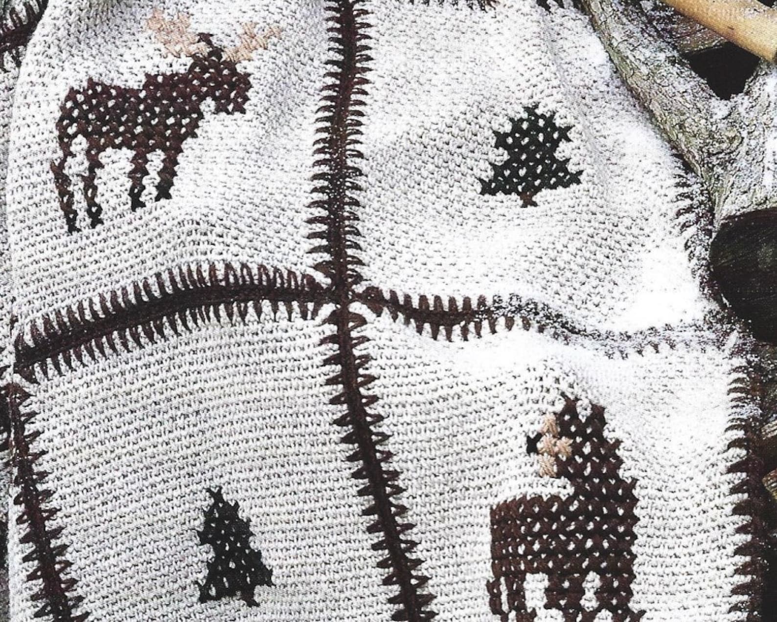 Vintage Crochet Pattern Woodland Animals Afghan PDF Instant Digital ...