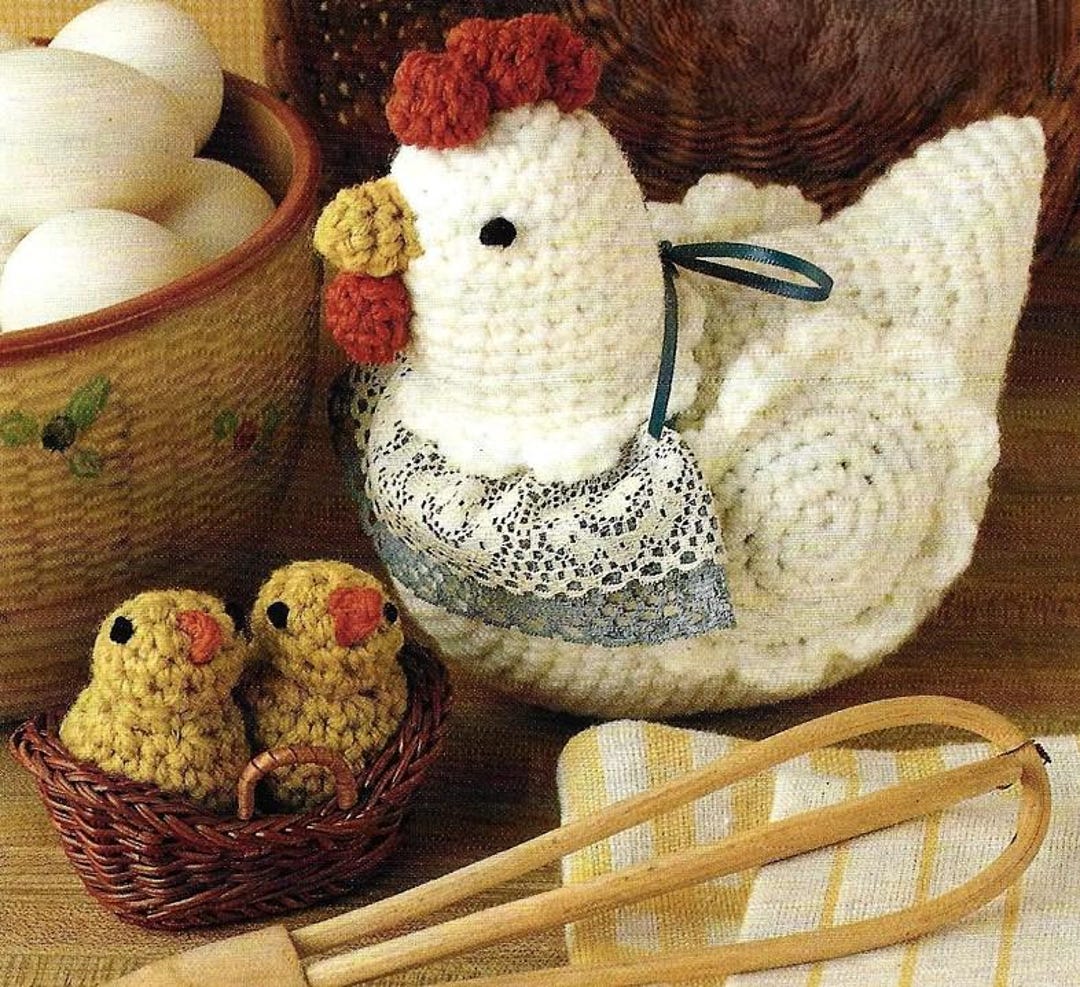 Vintage Crochet Pattern Spring Chicken Potpourri and Chicks Amigurumi ...