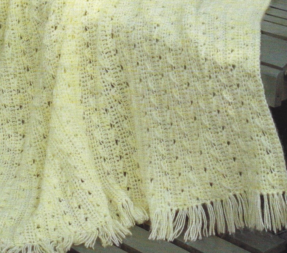 Vintage Crochet Pattern Rick Rack Lacy Afghan PDF Instant Digital ...
