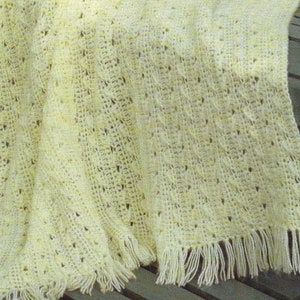 Vintage Crochet Pattern Rick Rack Lacy Afghan PDF Instant Digital ...