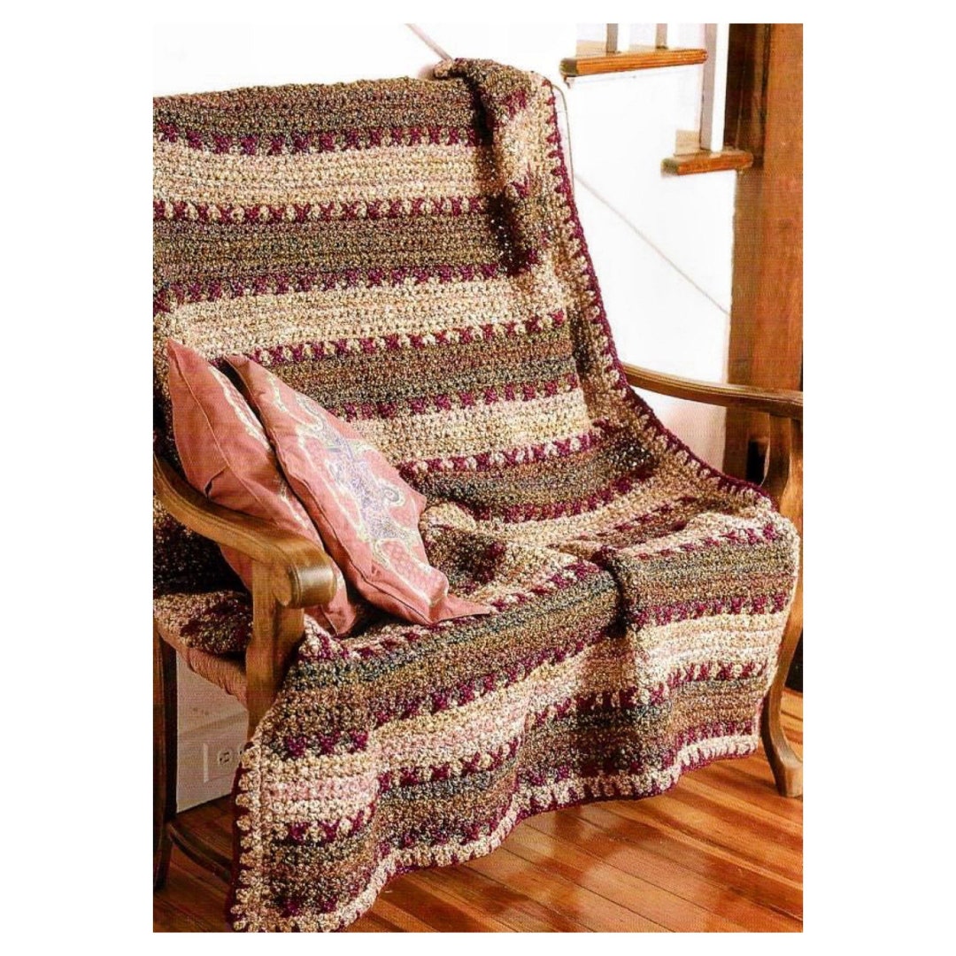Vintage Crochet Pattern Southwestern Afghan PDF Instant Digital ...