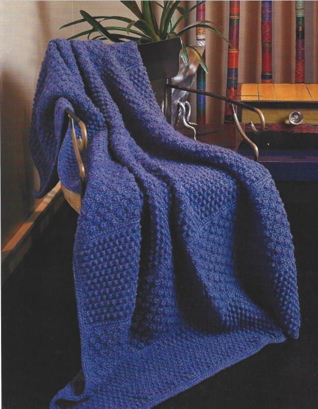 Vintage Crochet Blanket Pattern Guernsey Afghan Throw PDF Instant ...